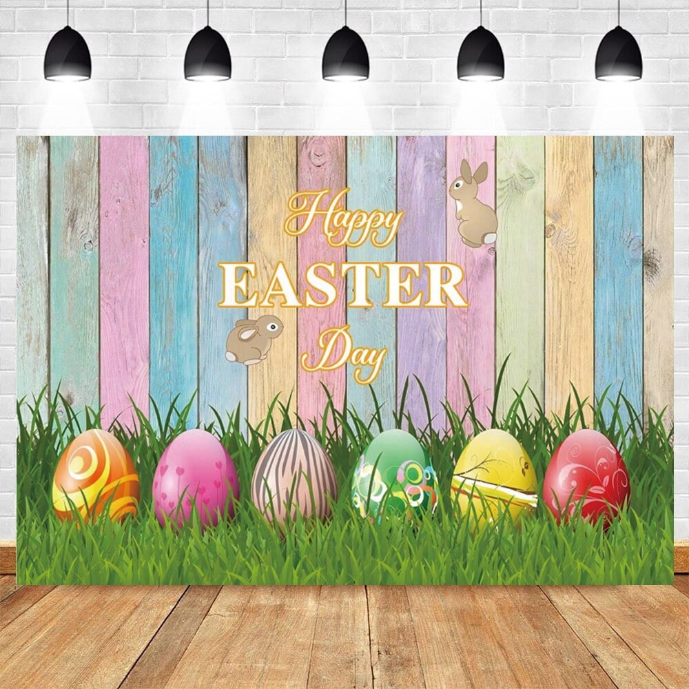 Easter Backdrop Spring Rabbit Bunny Eggs Green Grass Newborn Baby ...