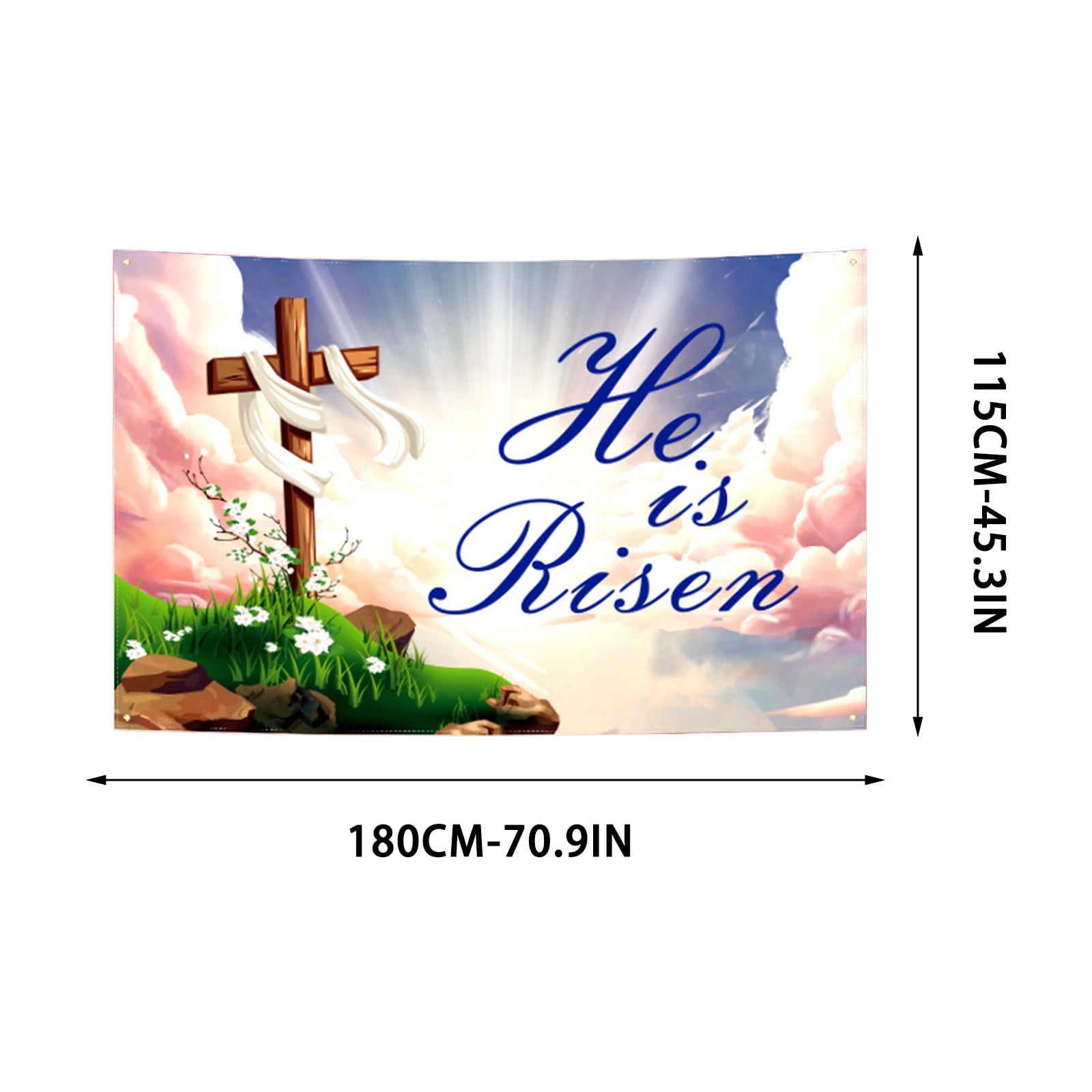 Easter Backdrop with Eggs and Bunnies, Easter Party Decorations Photo ...