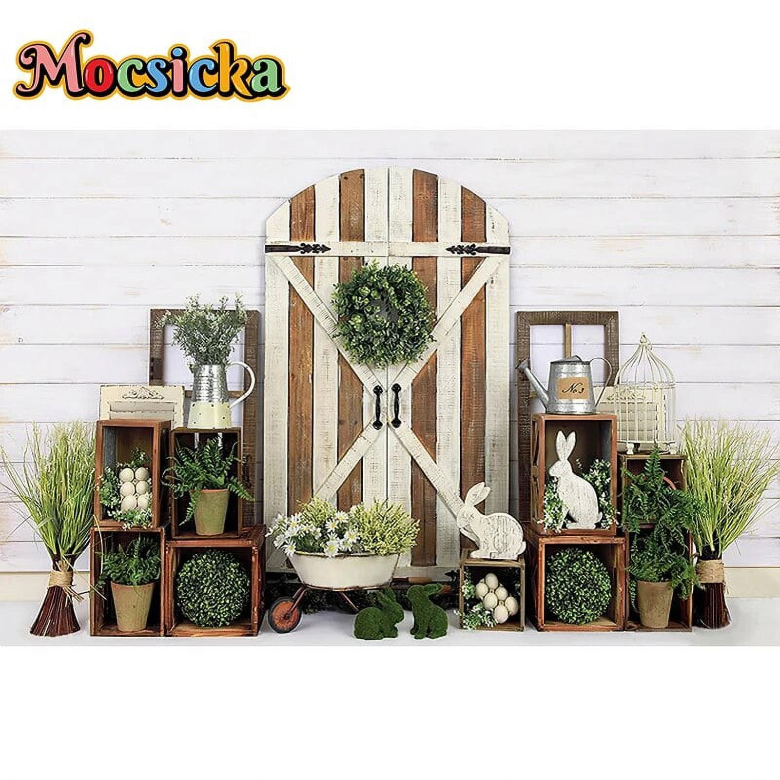 Easter Backdrops For Photography Spring Flowers Bunny Eggs Newborn Baby ...