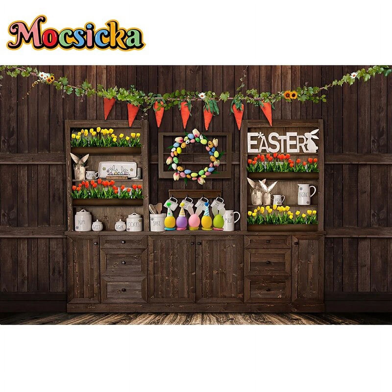 Easter Backdrops For Photography Spring Flowers Bunny Eggs Newborn Baby ...