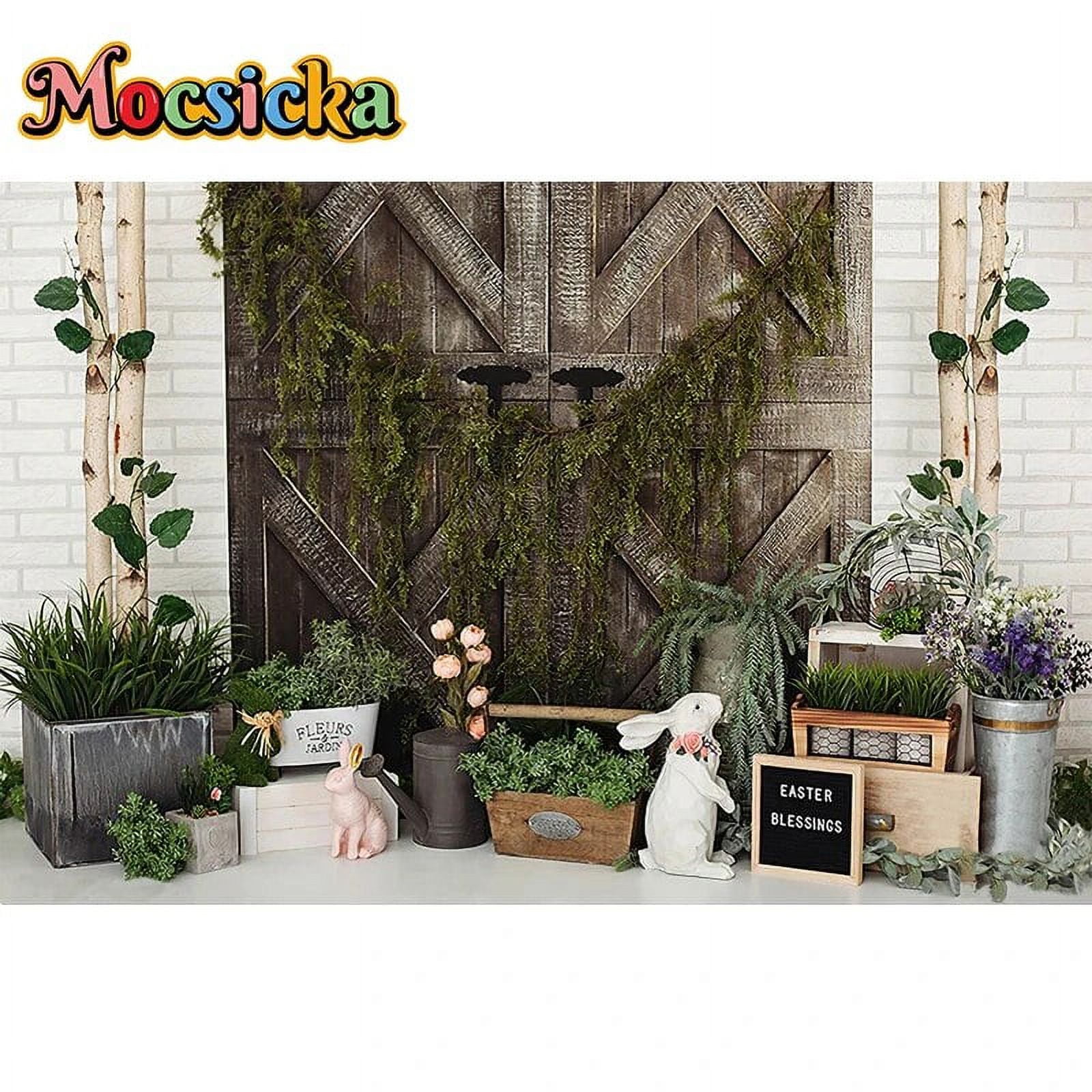 Easter Backdrops For Photography Spring Flowers Bunny Eggs Newborn Baby ...