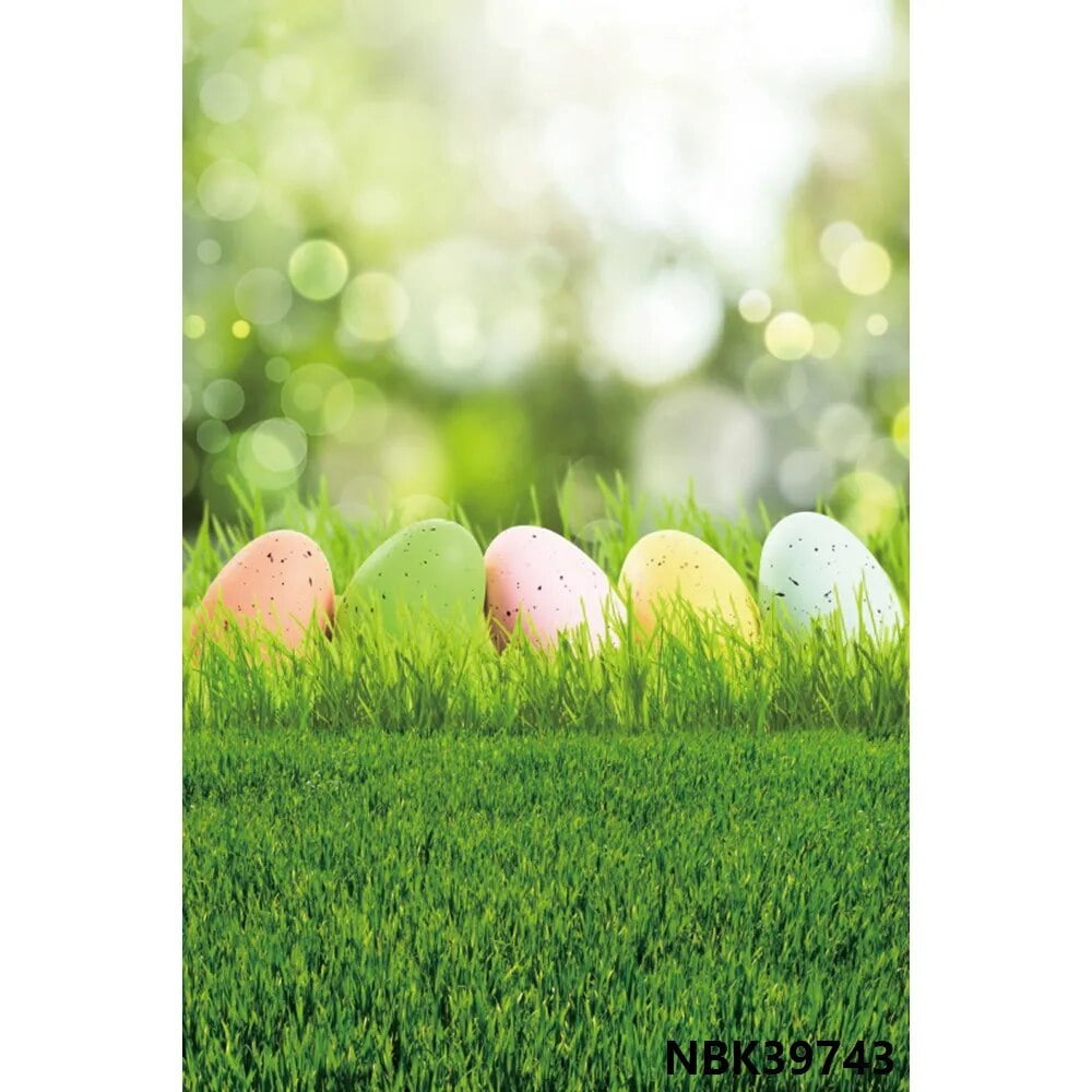 Easter Backdrops Spring Scenery Flowers Bunny Rabbit Easter Eggs Baby ...