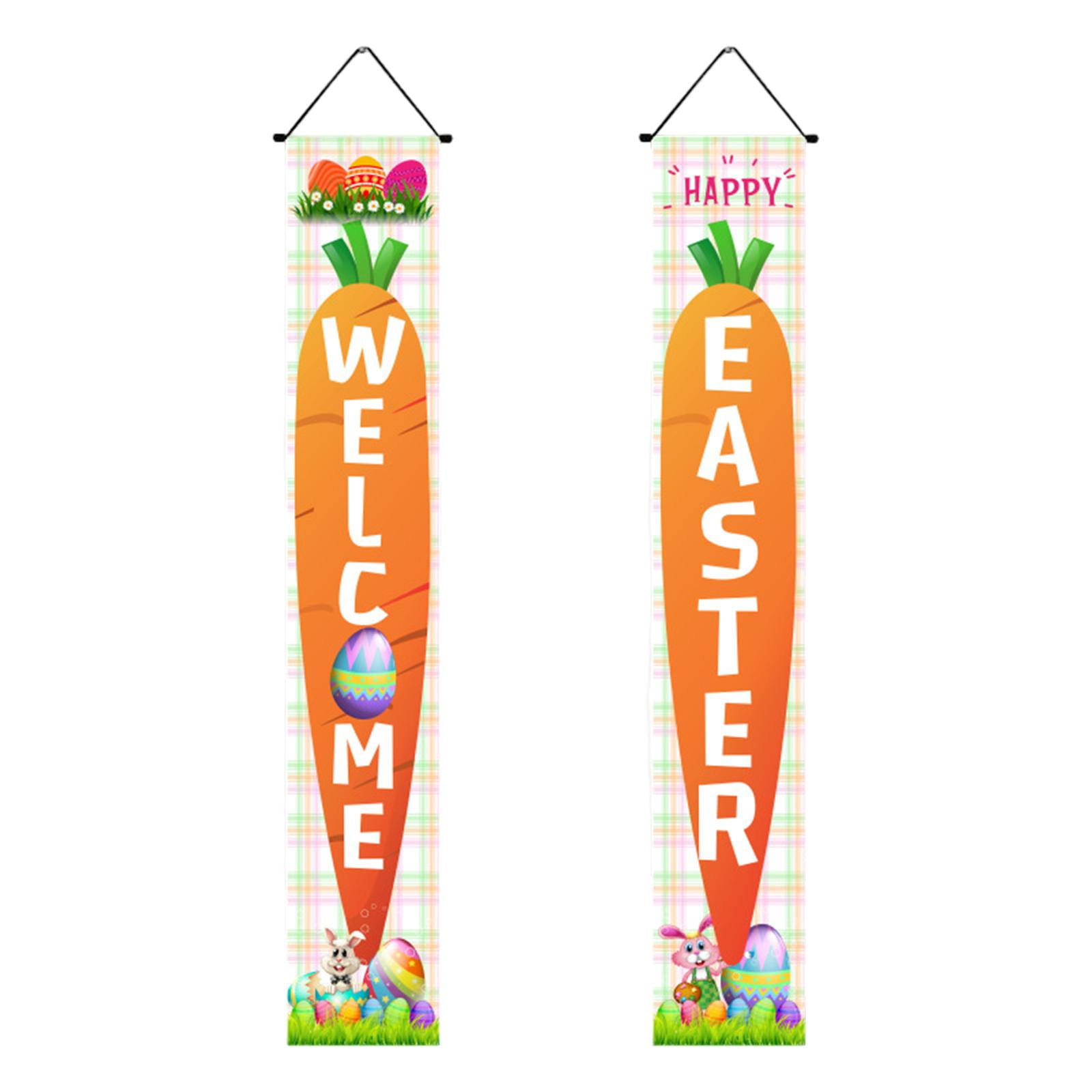 Easter Banner Holiday Banner Hanging Welcome Sign Easter Door ...