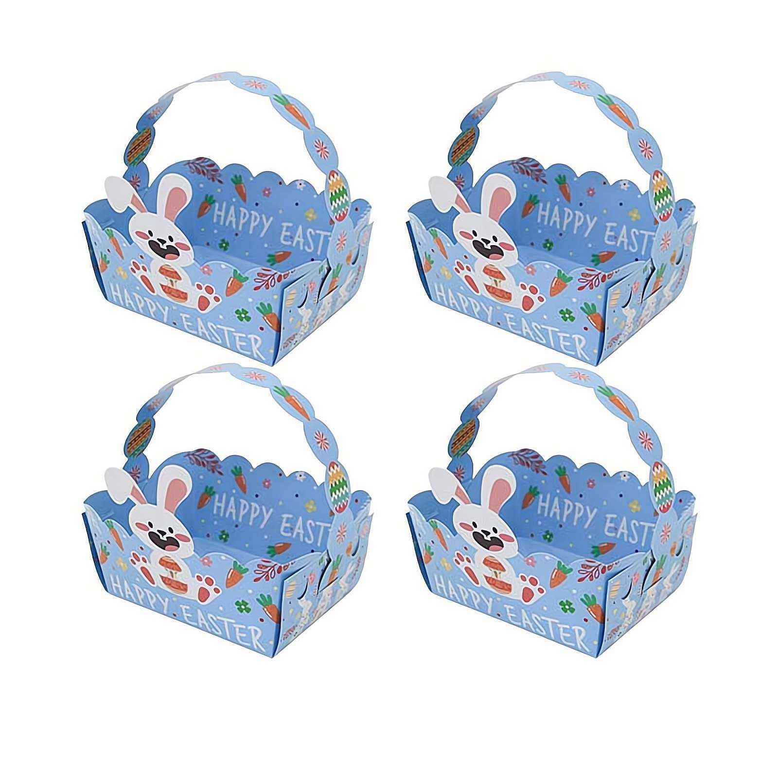 Easter Basket, 4pcs Small Easter Baskets for Kids, Happy Easter Gift ...