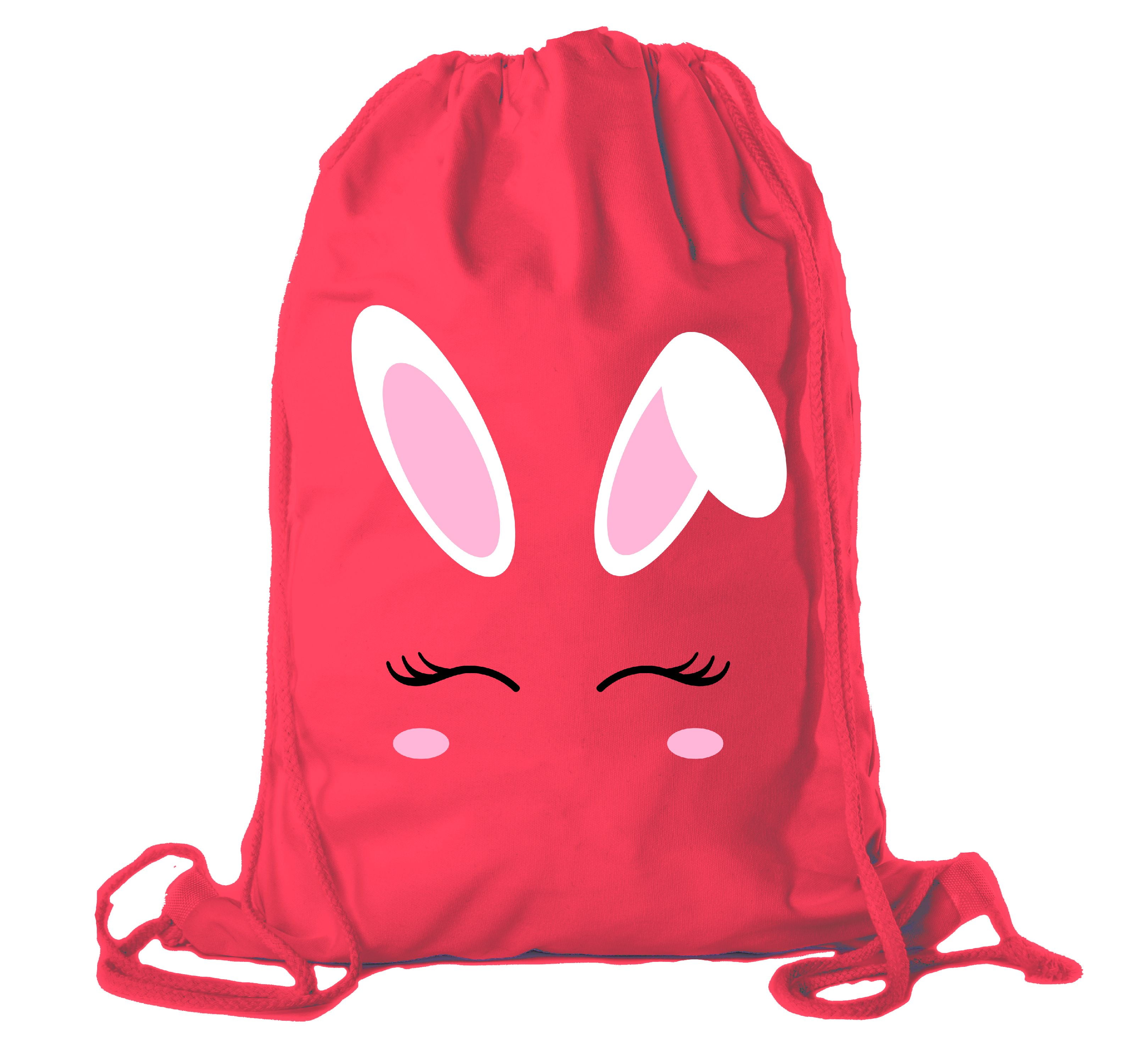 Easter Basket Backpack Bulk Cotton Drawstring Cinch Bags Easter Bunny ...