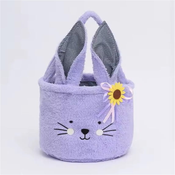 Easter Basket Cute Plush Candy Bag with Handle Soft Pasty Storage ...