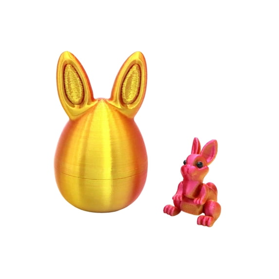 Easter Basket & Gift Fillers: 5CM Movable 3D Printed Rabbit Egg ...