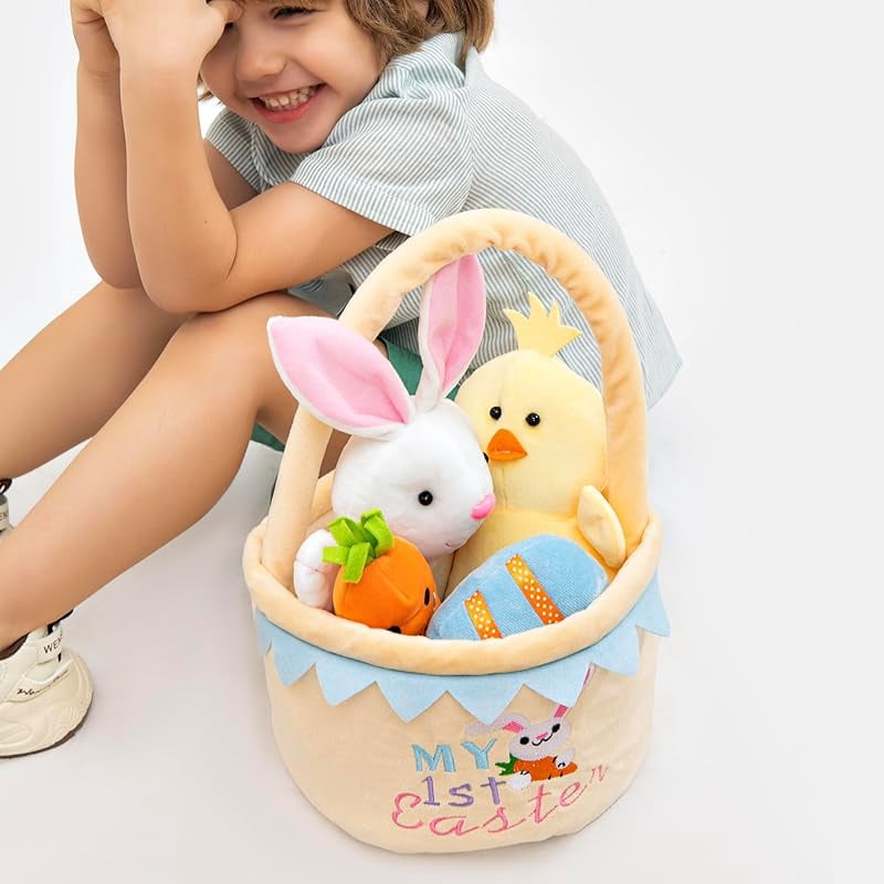 Easter Basket -My First Easter Basket Stuffed Plush Playset Baby's ...