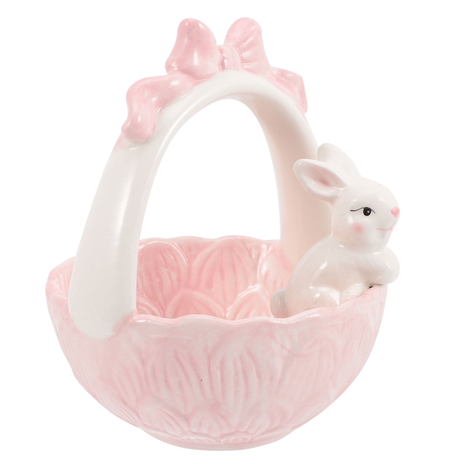 Easter Basket Bunnies Rabbit Candy Dish for Office Desk Bowl - Walmart.com