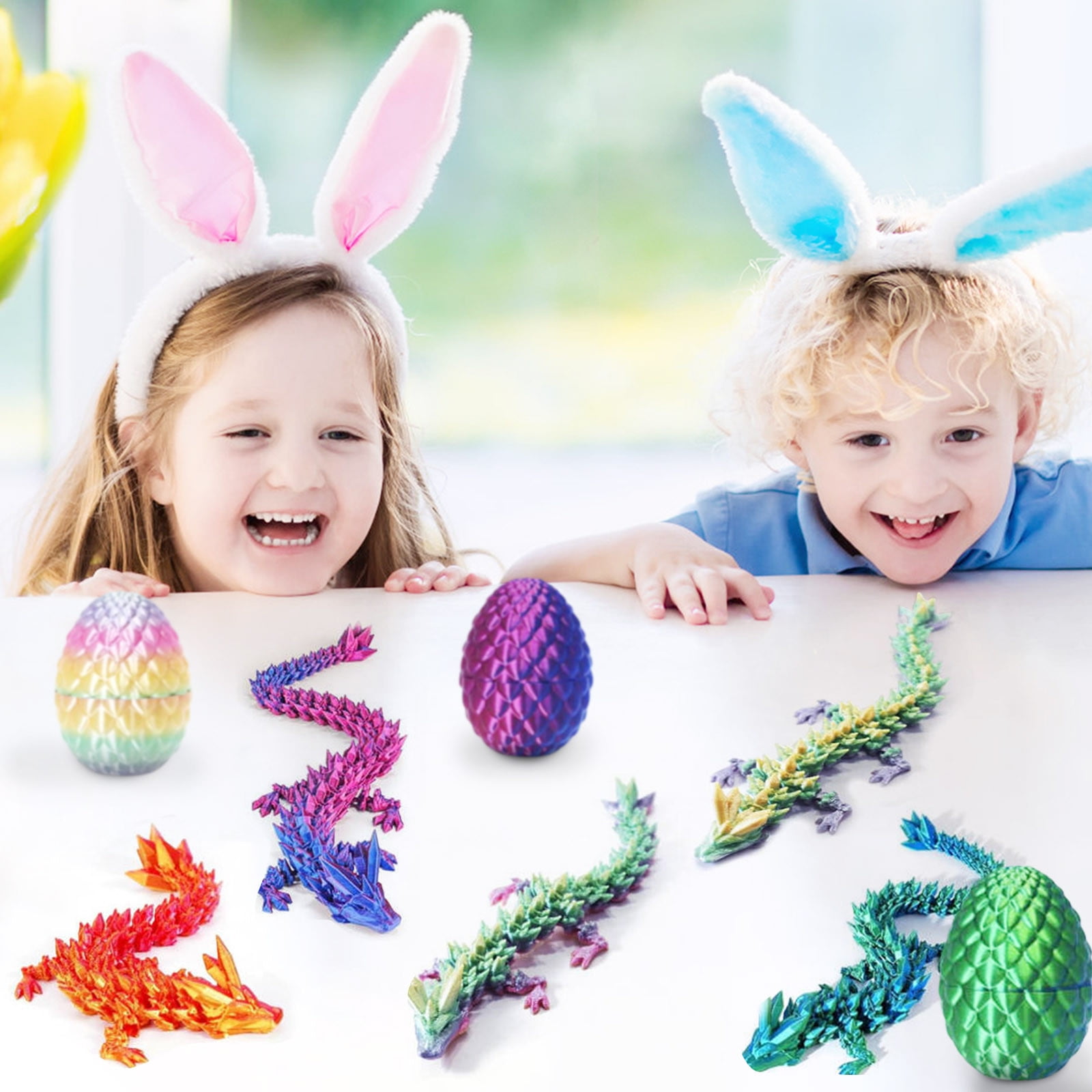Easter Basket Stuffers 3D Printed Crystal Dragon,Set Of 6 Printed ...