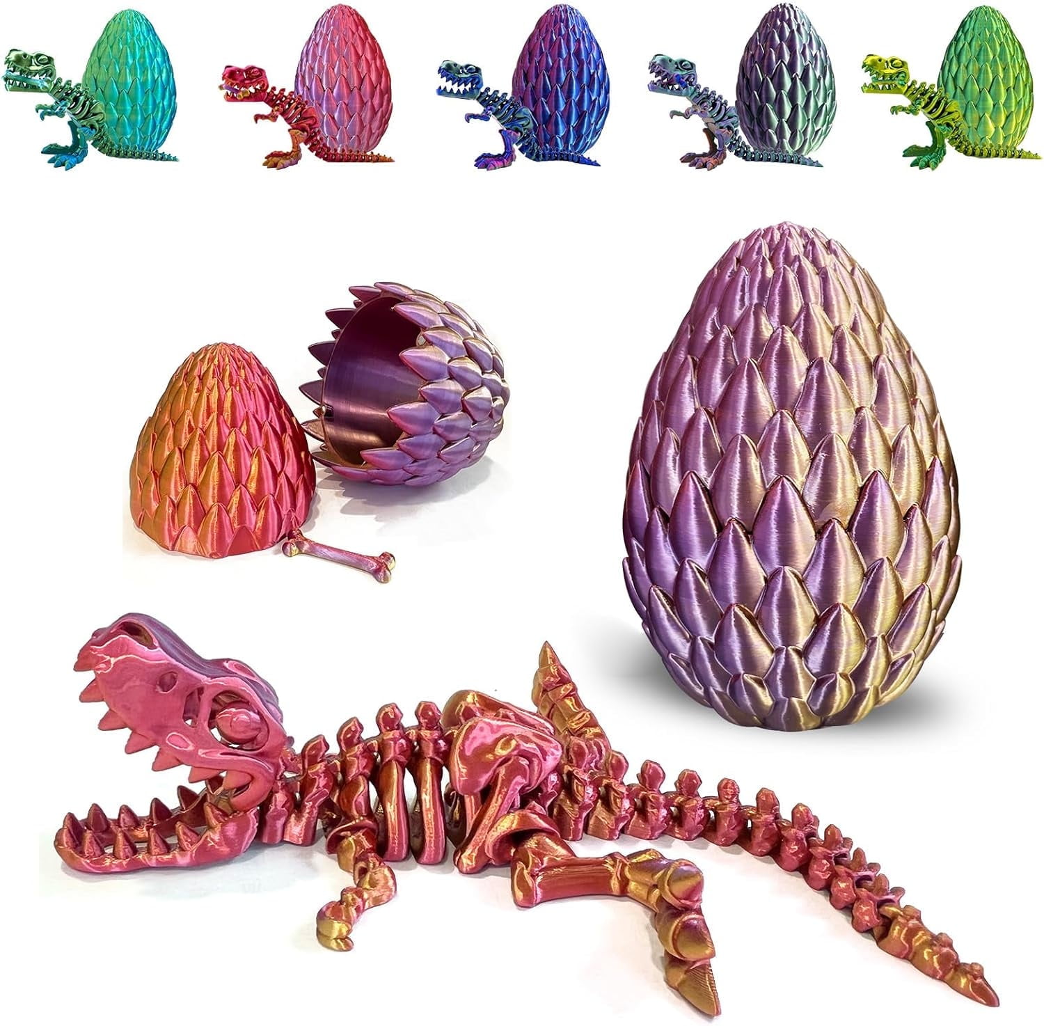 Easter Basket Stuffers - 3D Printed Dinosaur Toy, Mystery Crystal ...