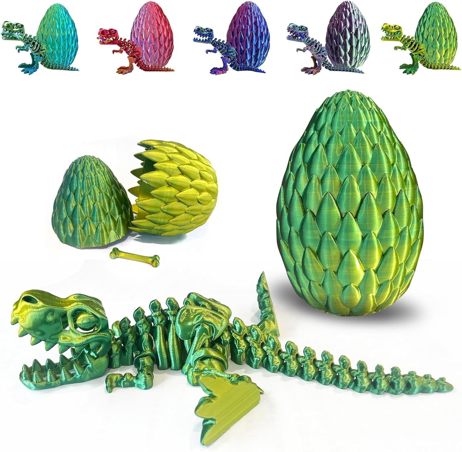 SHUWND Easter Basket Stuffers - 3D Printed Dinosaur Toy, Mystery ...