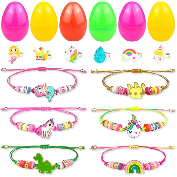 Easter Basket Stuffers for Girls Kids Prefilled Girls Easter Eggs ...