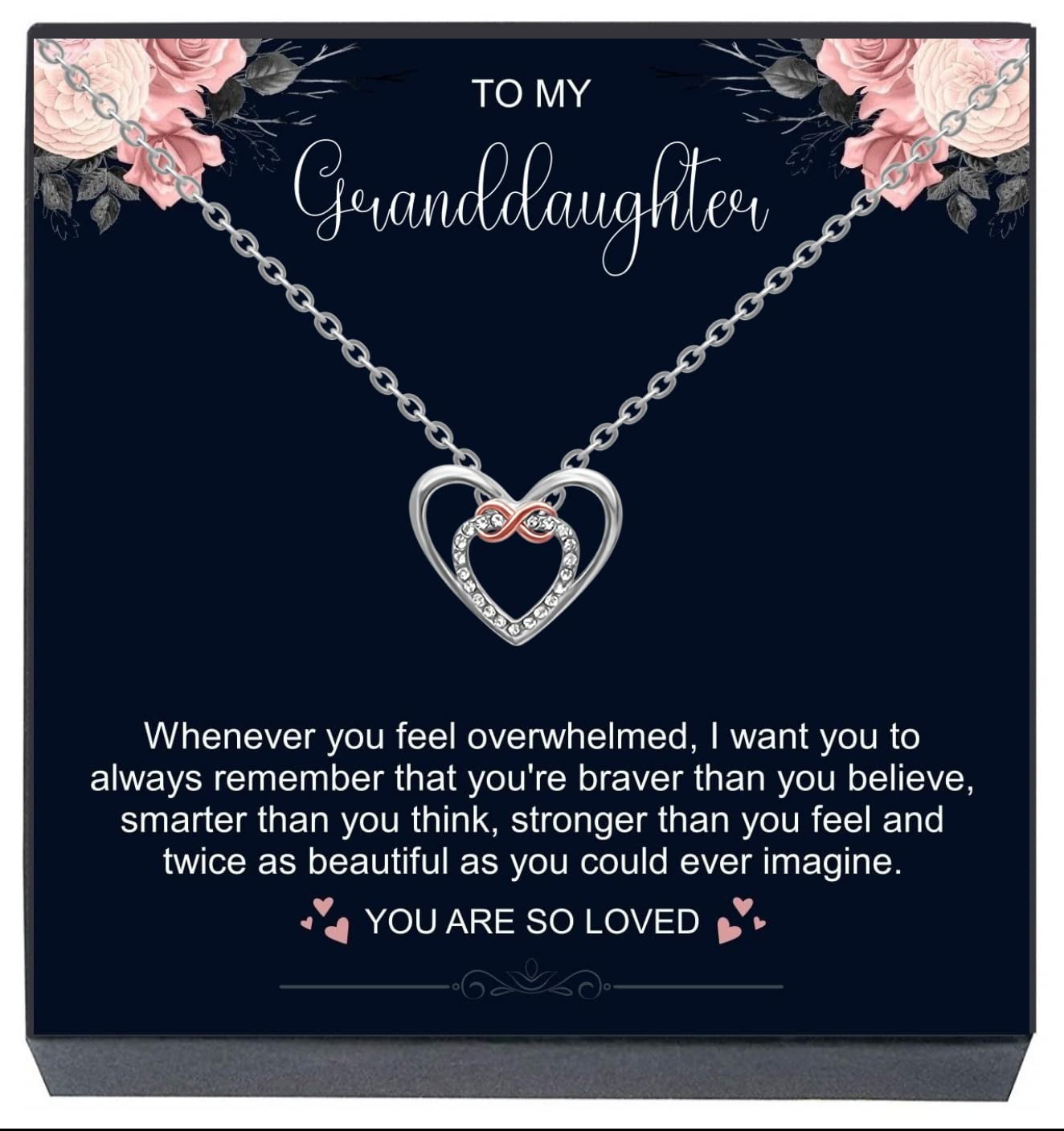 Easter Basket Stuffers for Granddaughters, Heart Necklace for Teens ...