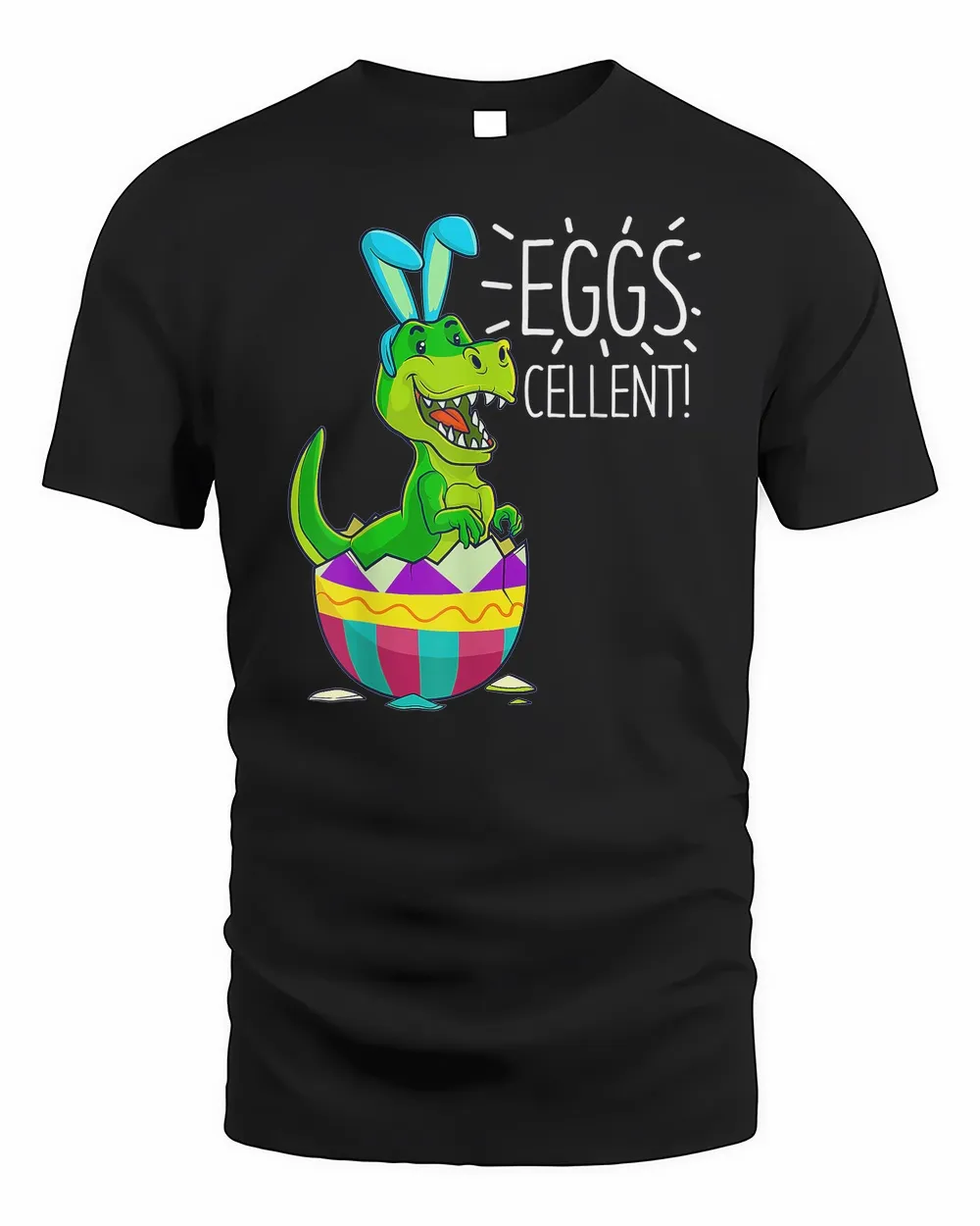 Easter Basket Stuffers Kids Cute T Rex Bunny Egg Eggscellent Shirt ...