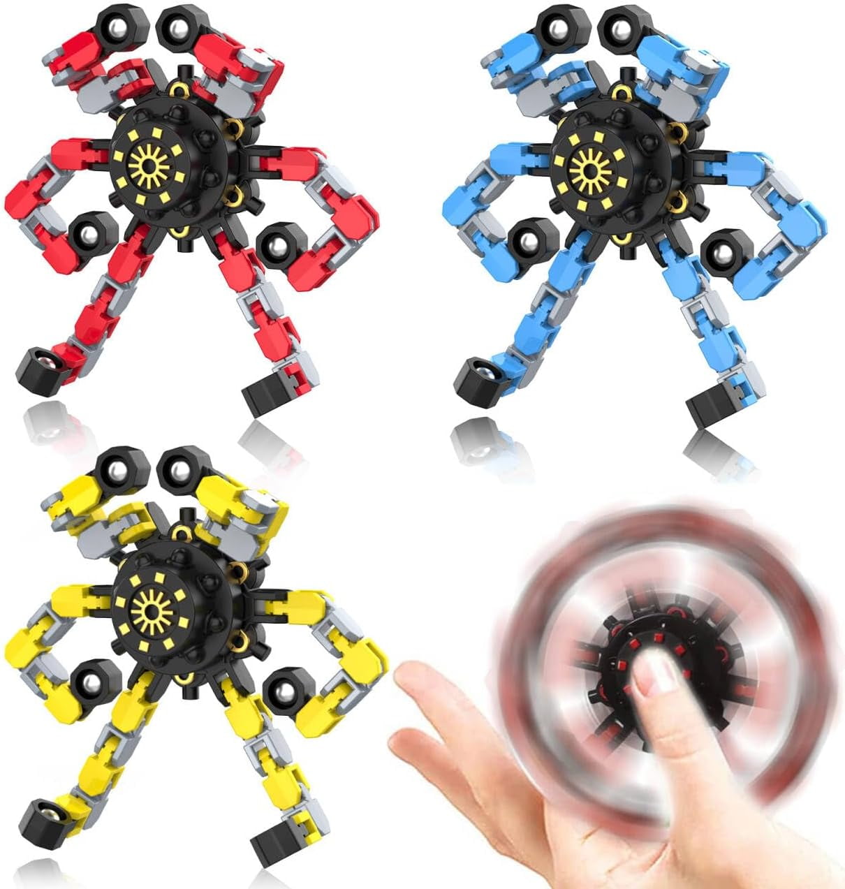 Easter Basket Stuffers Transformable Fidget Spinners,9Pcs Funny Sensory ...