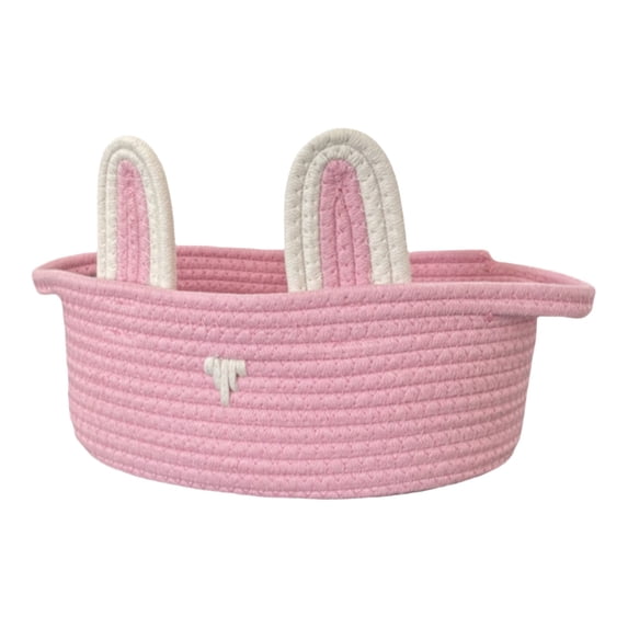 Easter Basket for Egg Hunts & Room Organization, Colorful Woven Bunny ...