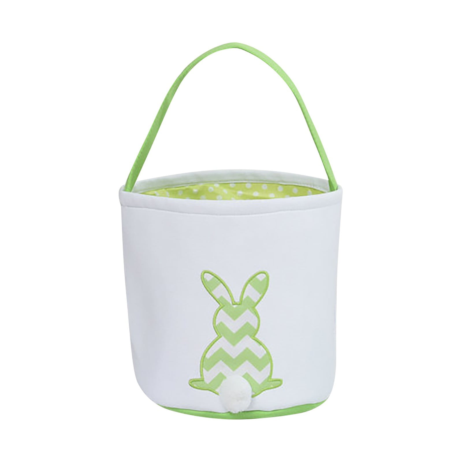 Easter Baskets, Easter Bunny Basket with Design, Soft Fabric, Pink and ...