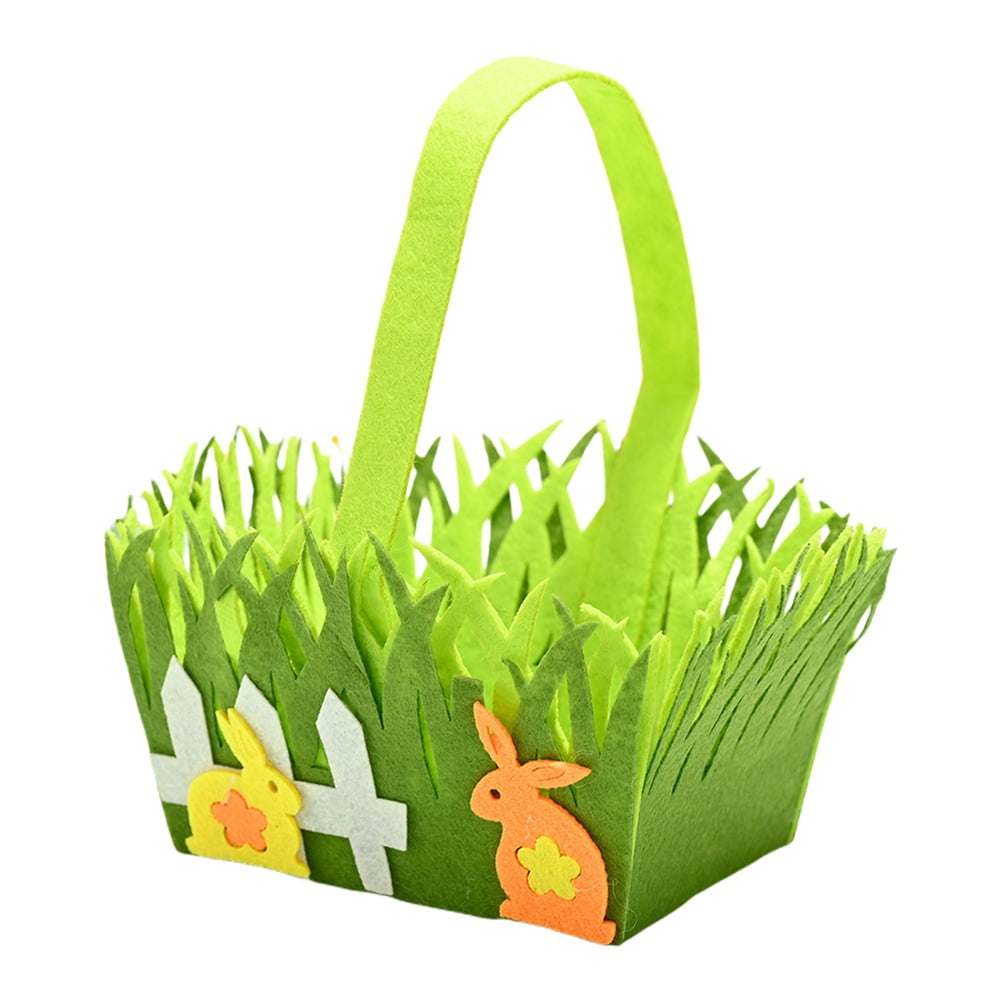 Easter Baskets, Foldable Bucket Tote Bags with Handle, Large Fabric ...