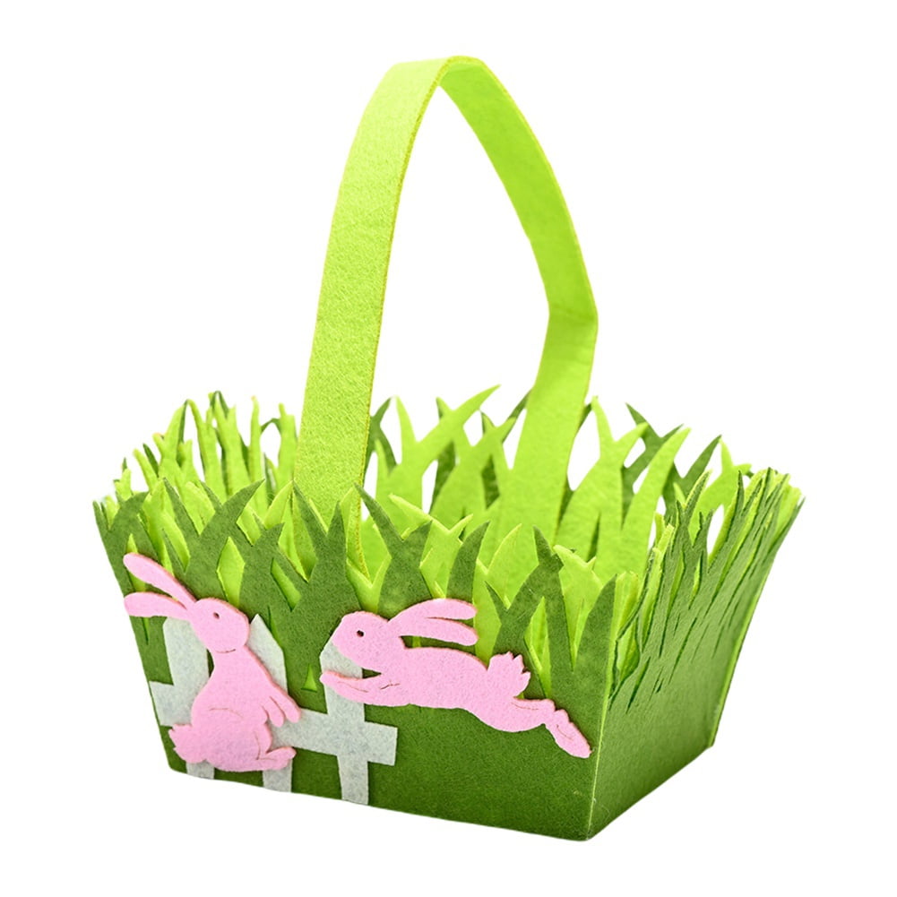 Easter Baskets, Foldable Bucket Tote Bags with Handle, Large Fabric ...