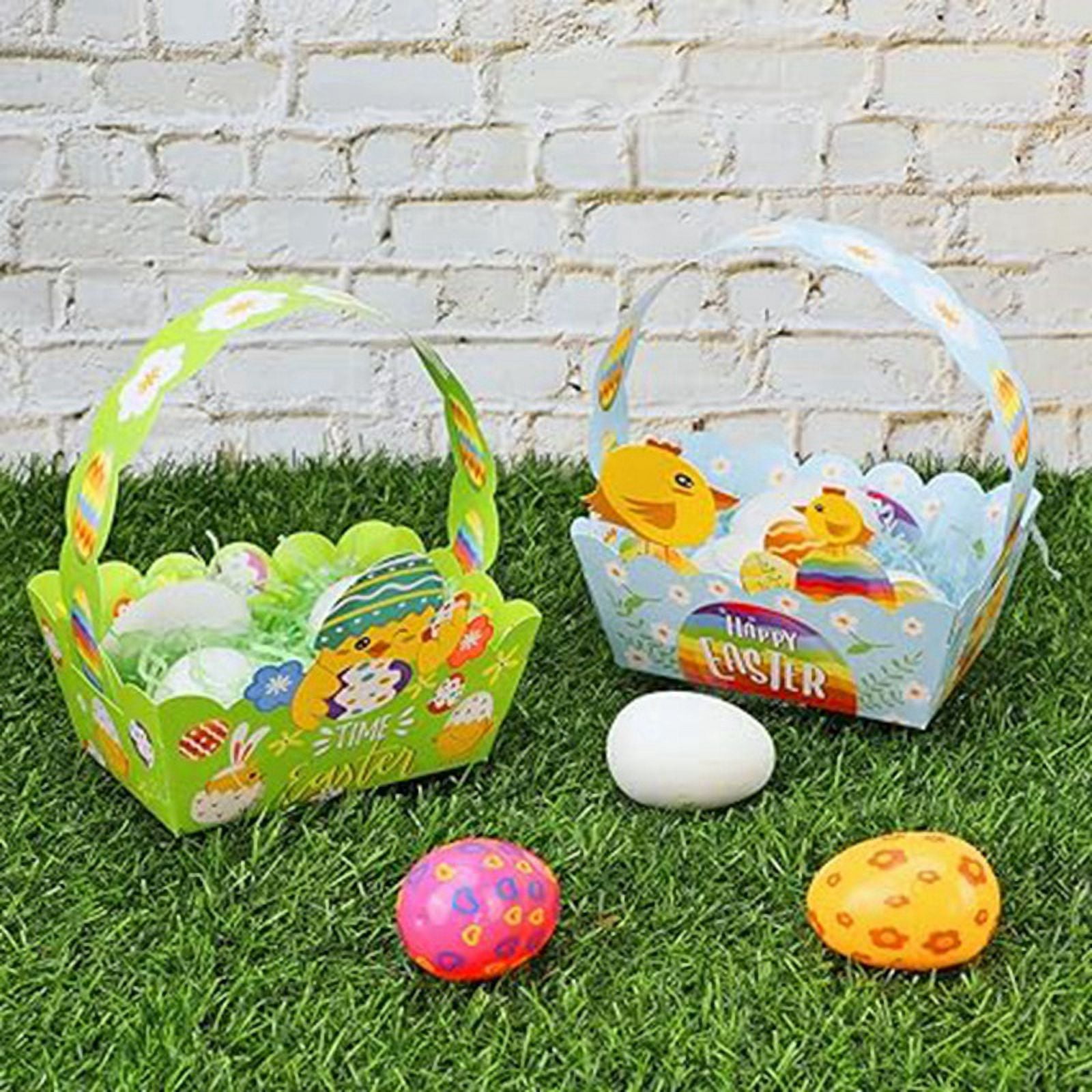 Easter Baskets with Handle,Paper Easter Easter Egg Hunt Activities ...