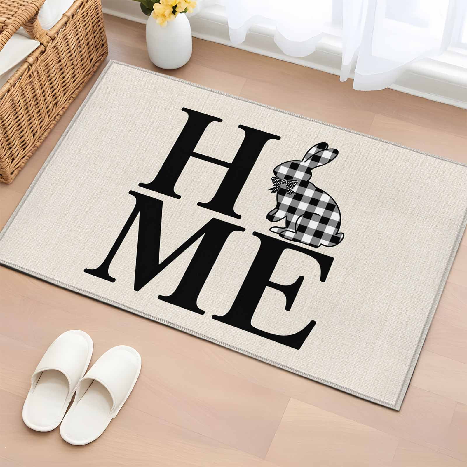Easter Bathroom Rug Washable 2x3 Entryway Rug Non Slip Farmhouse ...