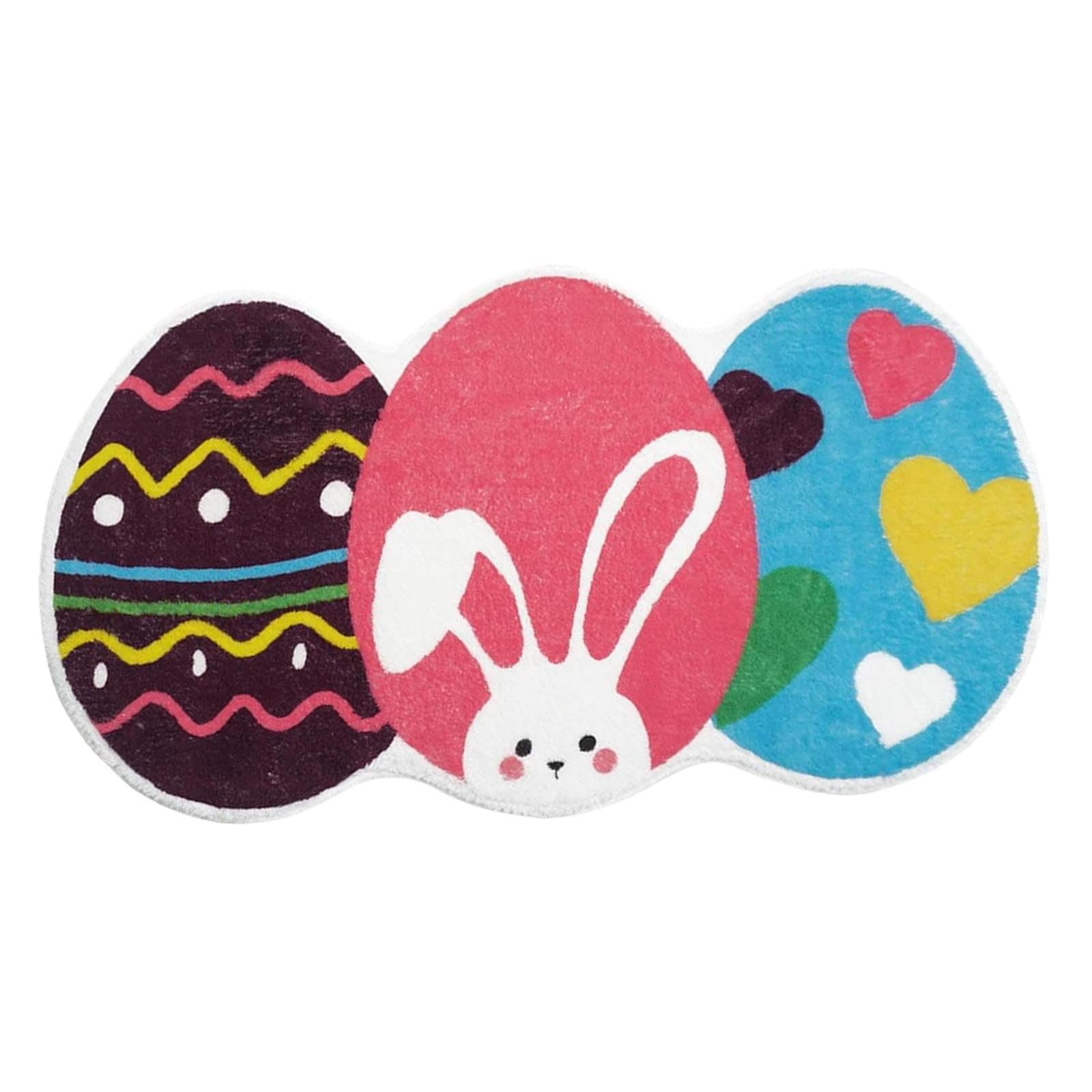 Easter Bathroom Rugs, Furenl Non-Slip Bathroom Rug Cute Easter Eggs ...