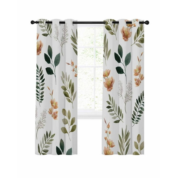 Easter Blackout Curtains for Bedroom Living Room, Spring Pink Floral ...