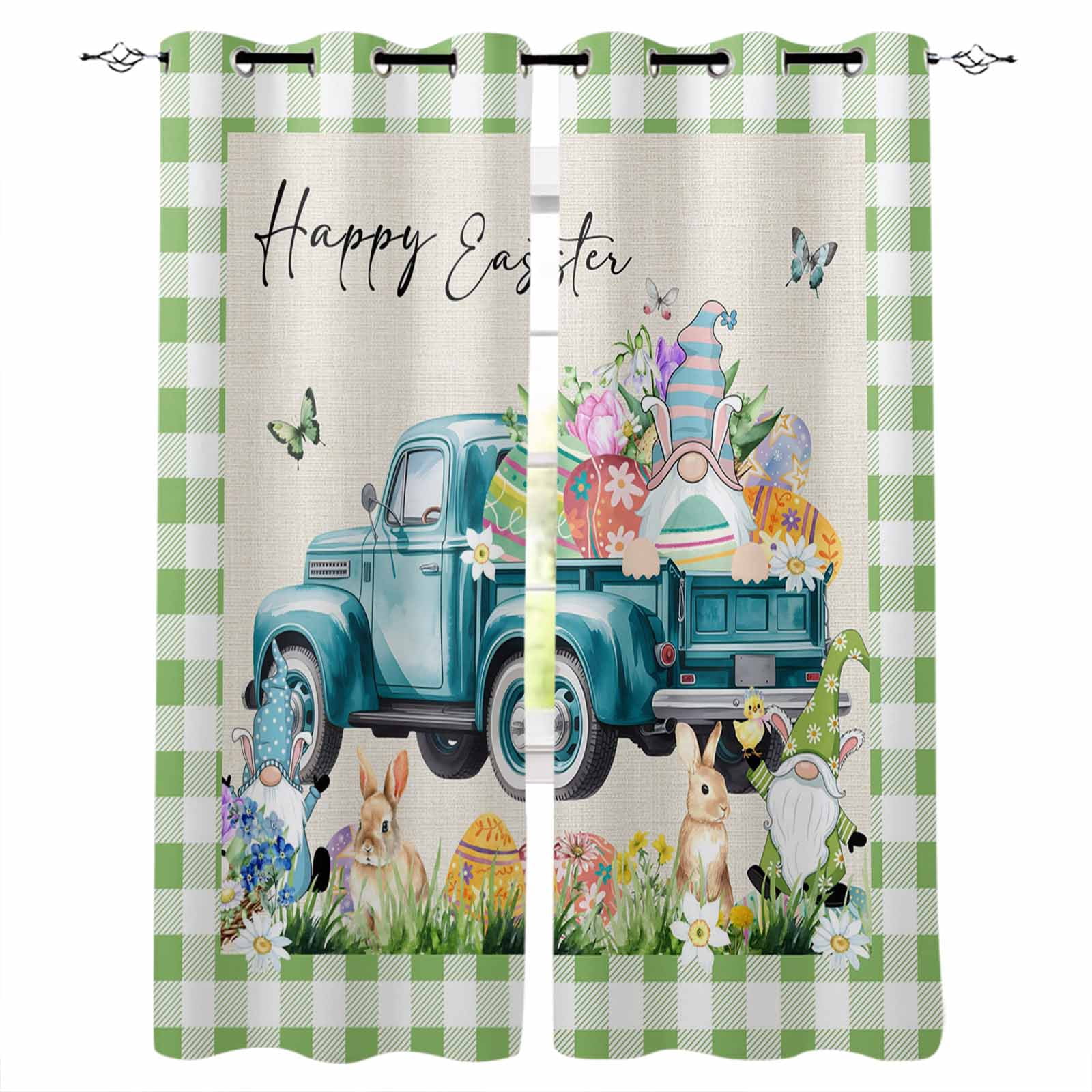 Easter Blackout Curtains for Bedroom/Living Room, Thermal Insulated ...