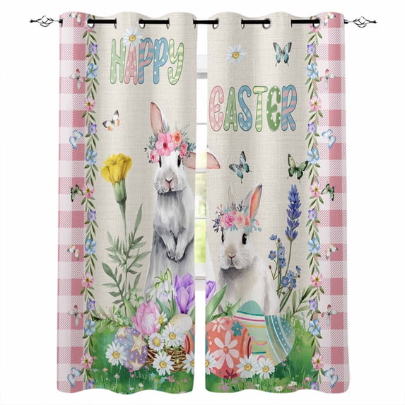 Easter Blackout Curtains for Bedroom/Living Room, Thermal Insulated ...