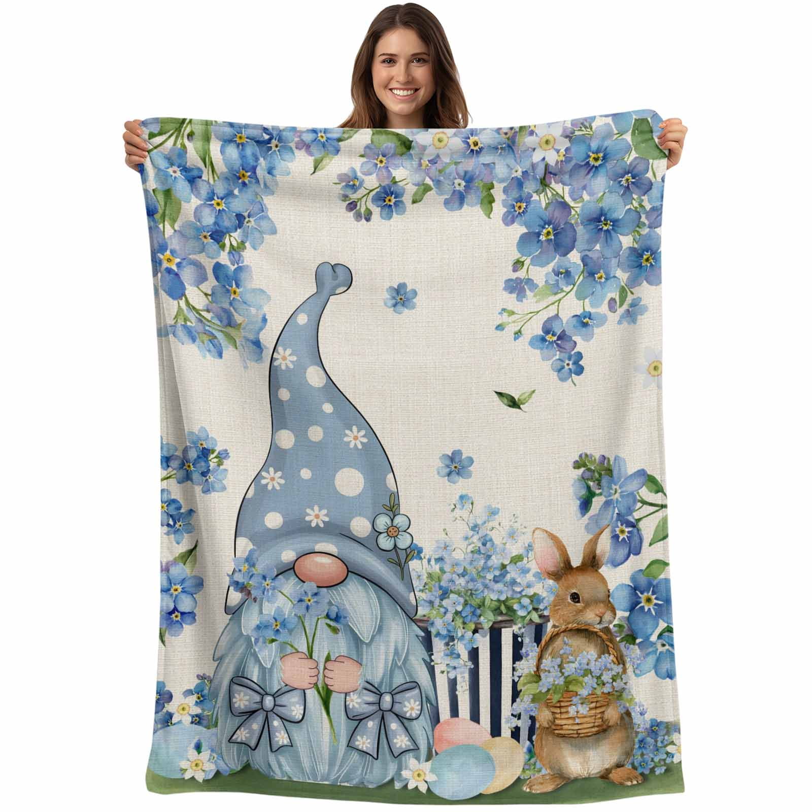Easter Blanket Soft Cozy Warm Throw Blanket for Couch, Plush Fuzzy ...