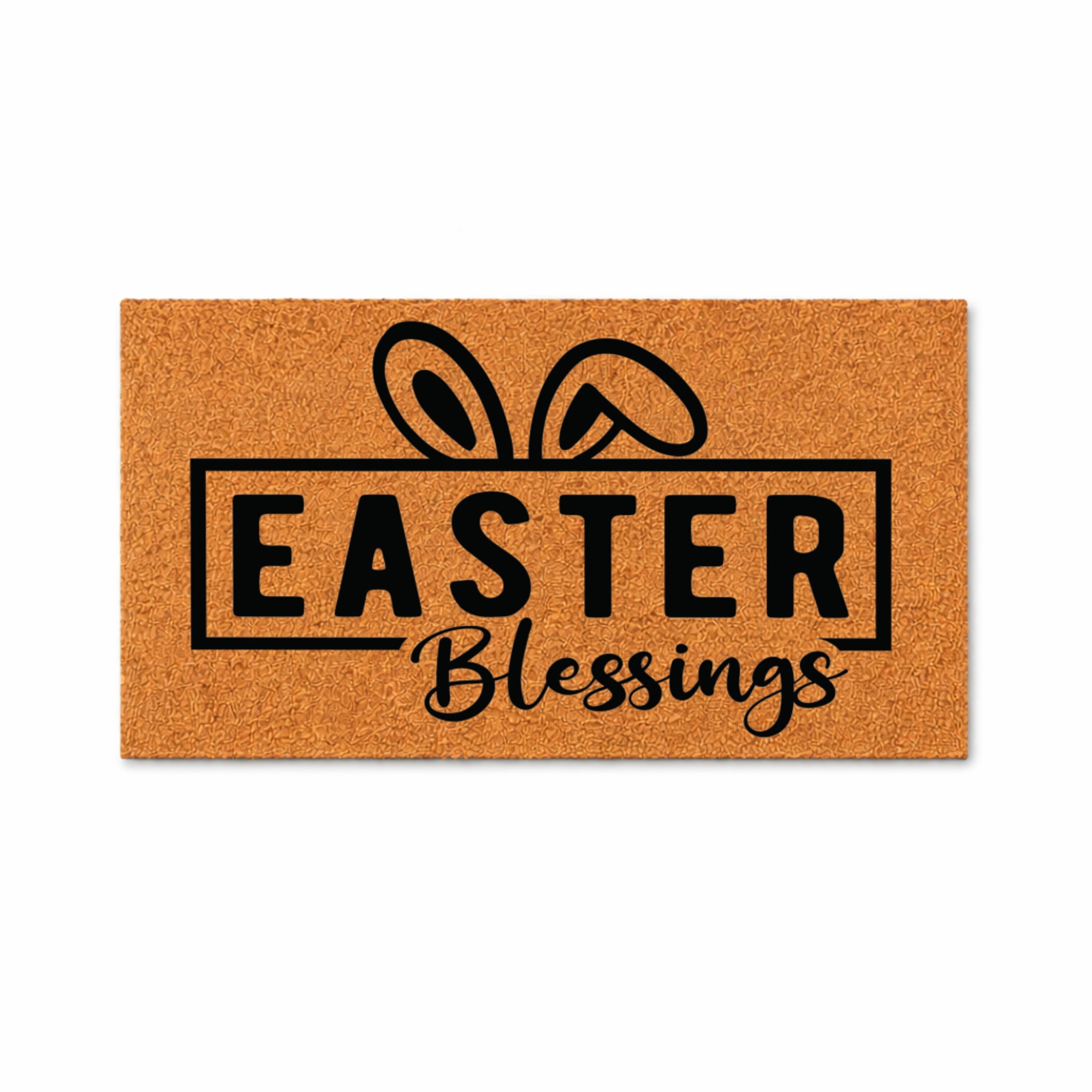Easter Blessings Doormat, Bunny Ears Seasonal Welcome Mat, Indoor ...