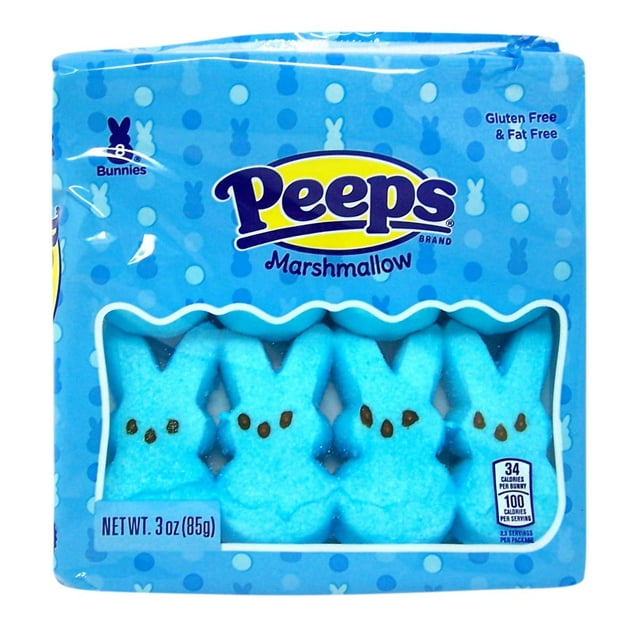 Easter Blue Bunnies Marshmallow Peeps, Easter Basket Candy, Pack of 4 ...