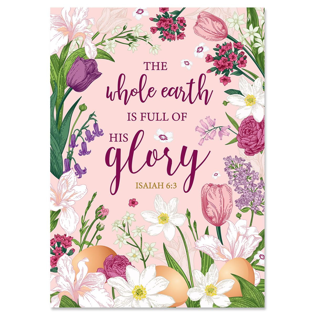 Easter Border Faith Greeting Cards - Set of 8, Single Design, 5" x 7 ...