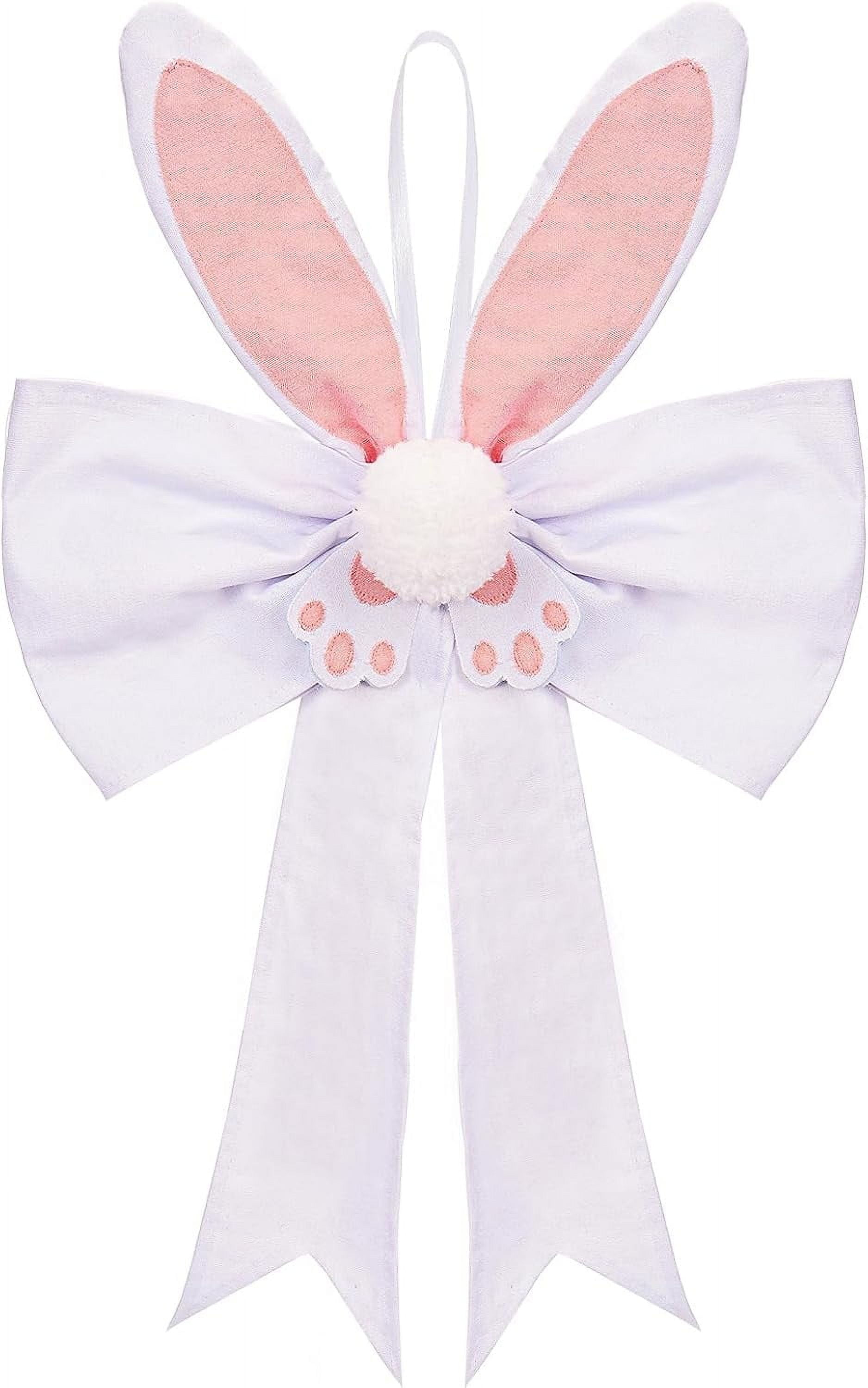 Easter Bows for Wreaths Decorations,Easter Tree Topper Bow,with Bunny ...