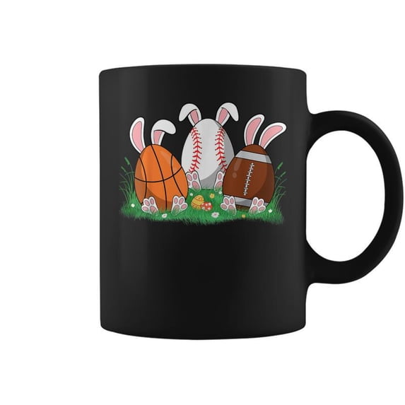Easter Boys Baseball Basketball Football Bunny Eggs Coffee Mugs ...