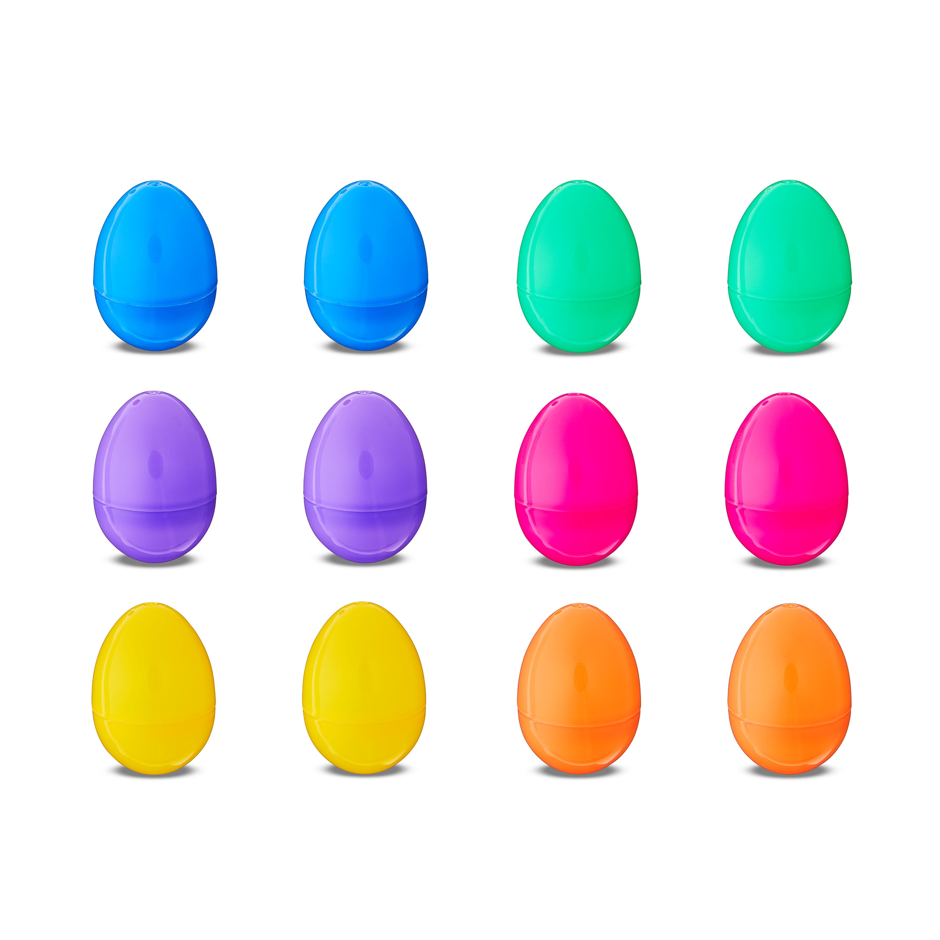 Easter Bright Multicolor Plastic Fillable Eggs, 1.5 in, 12 Count, by ...