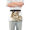 Easter Brown Rabbit Waist wrap apron Adjustable service half apron for ...