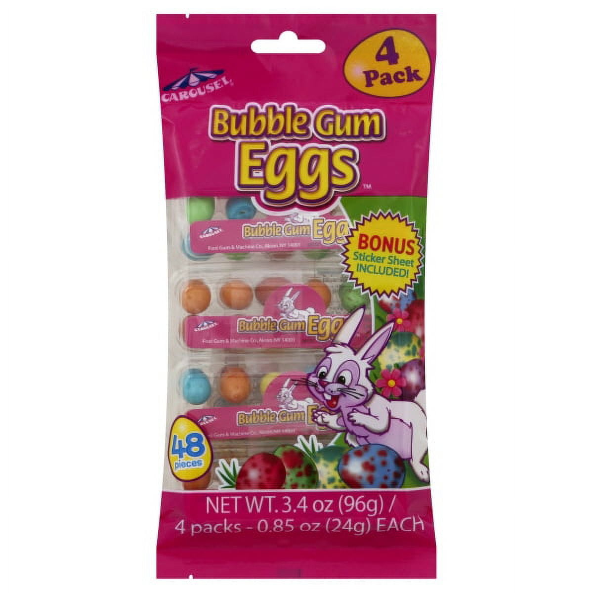 Easter Bubblegum Eggs 4pk 3.4oz Peg - Walmart.com