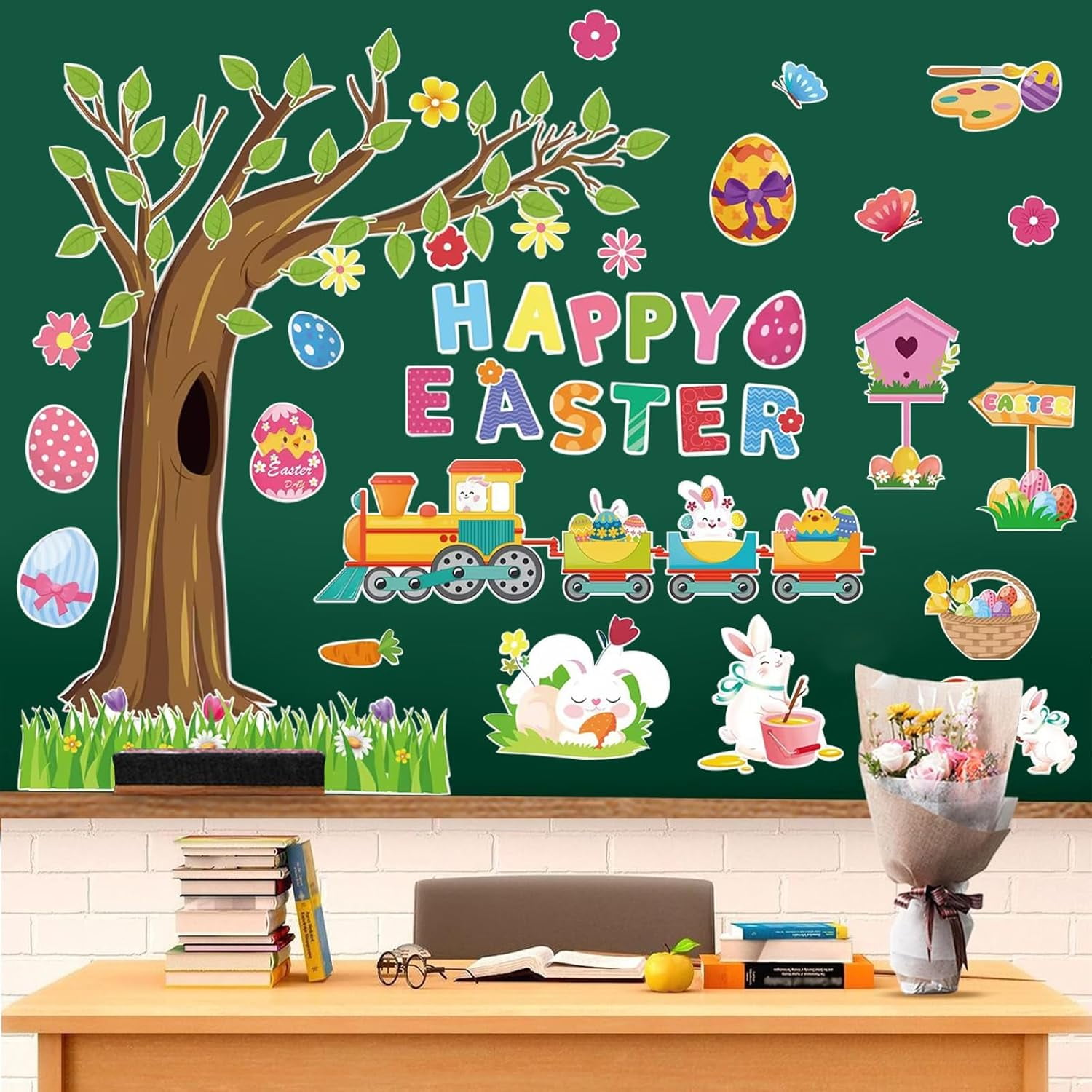 81 Pieces Easter Bulletin Board Decorations Set, Easter Classroom ...