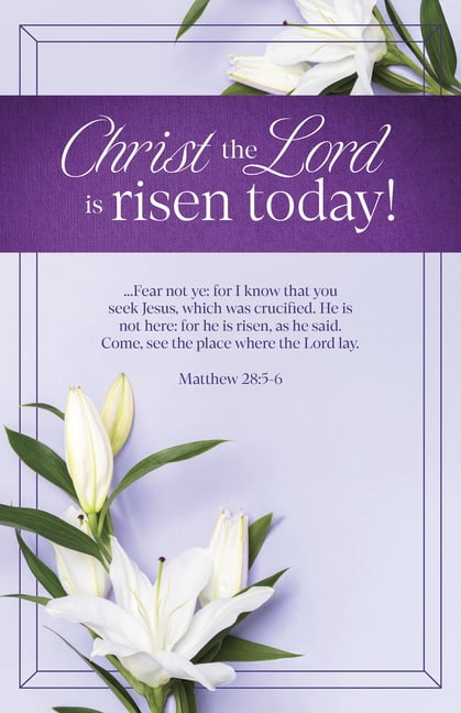 Easter Bulletin: Christ the Lord Is Risen Today (Package of 100 ...