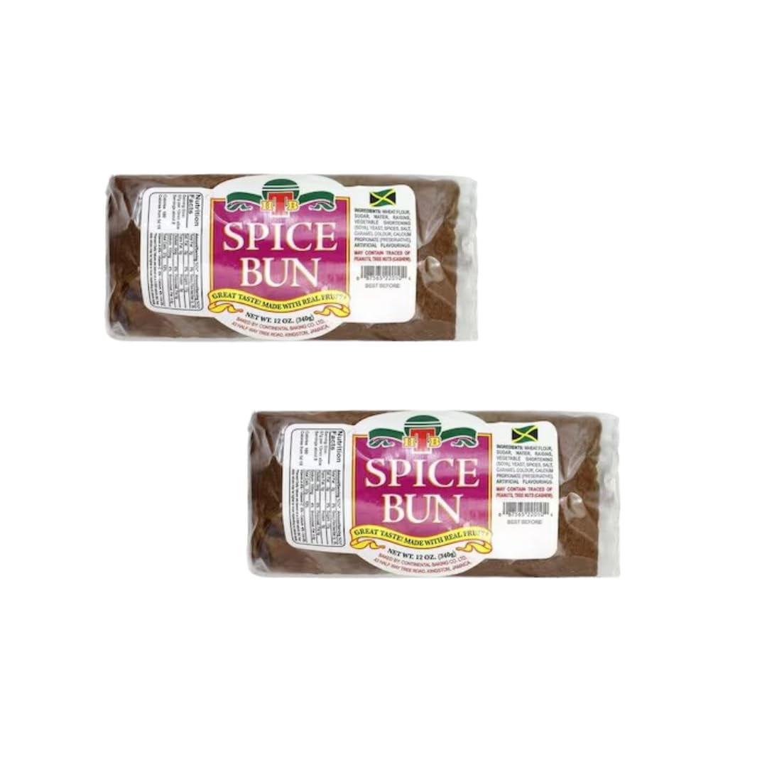 Easter Bun HTB Jamaican Spice Bun (12 oz) (Small 2 packs, 12, Ounce ...