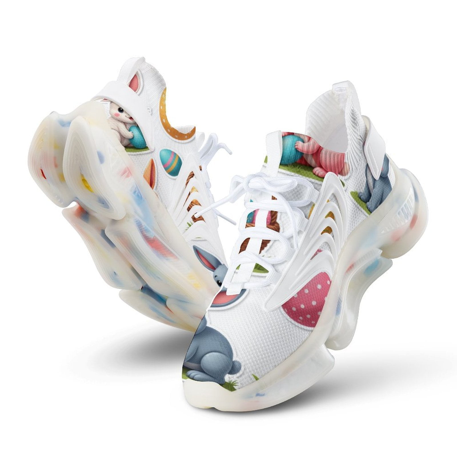 Easter Bunnies And Eggs Walking Shoes for Men Woman Lightweight Tennis ...
