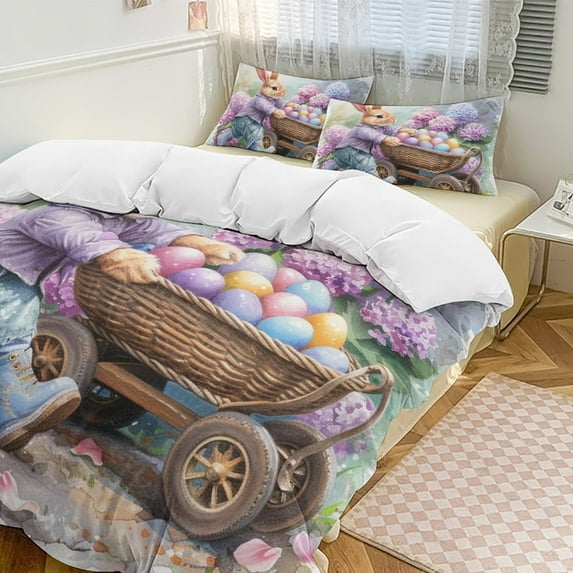Easter Bunnies Rabbits 3D Duvet Cover Set Quilt Cover Theme for Bedroom ...