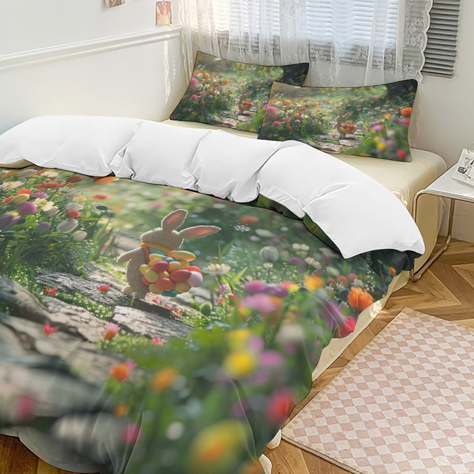 Easter Bunnies Rabbits 3D Duvet Cover Set Quilt Cover Theme of Kid Boy ...