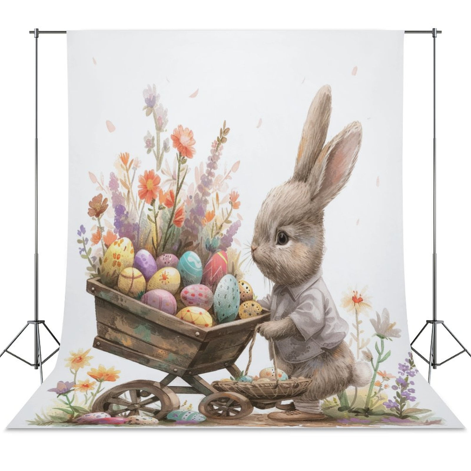 Easter Bunnies Rabbits Backdrop Background for Photography Photo Booth ...