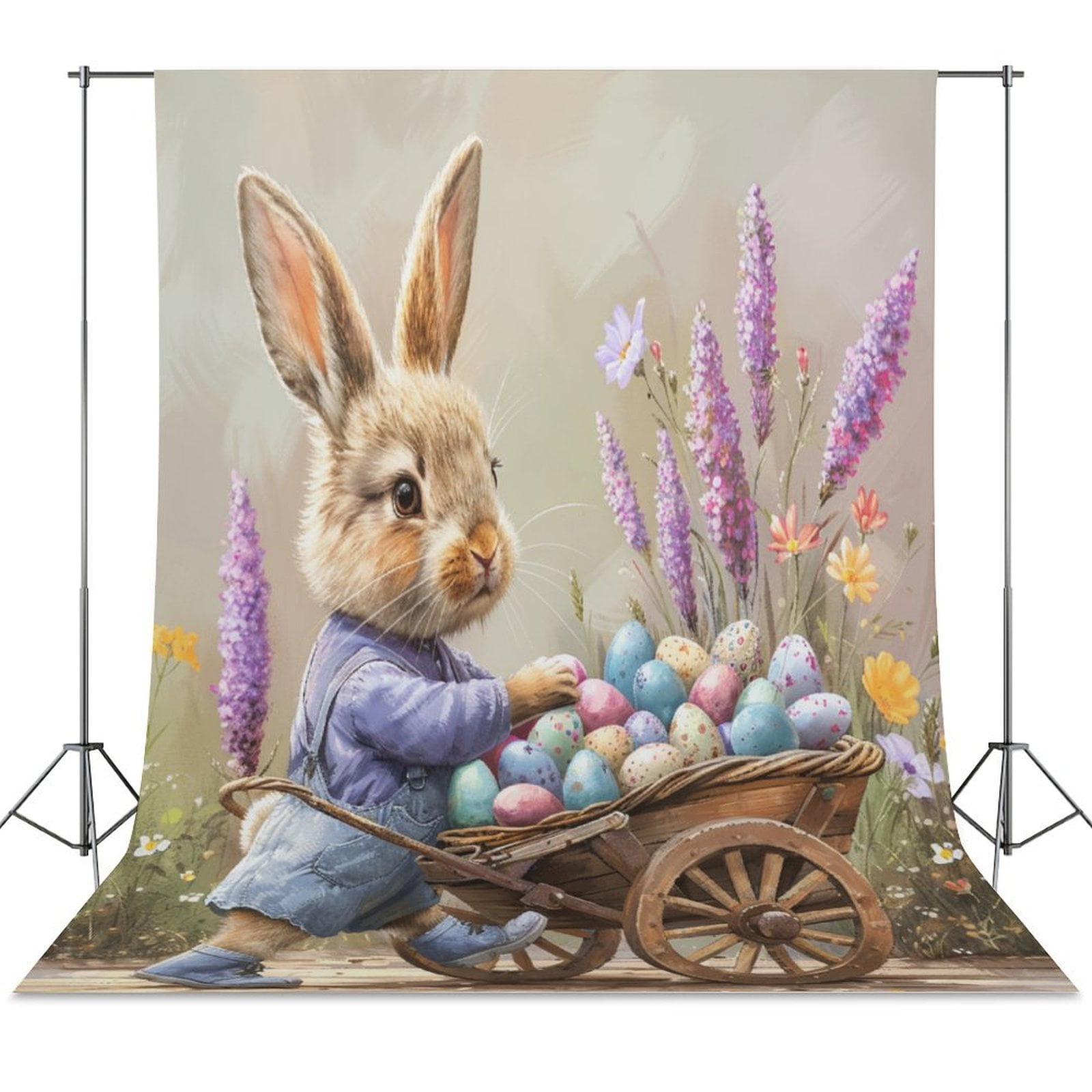 Easter Bunnies Rabbits Backdrop Background for Photography Photo Booth ...