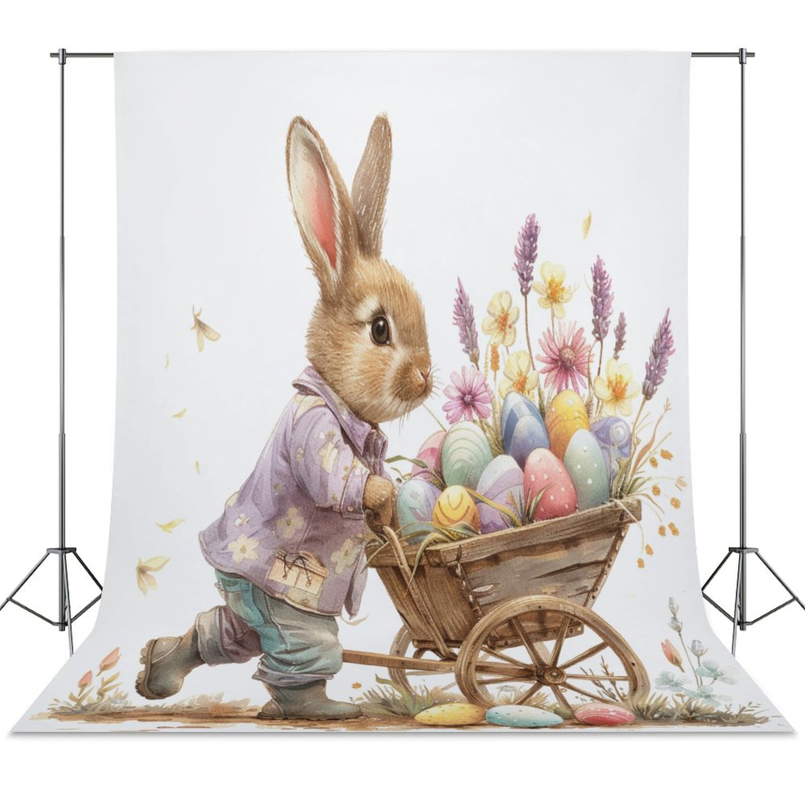 Easter Bunnies Rabbits Backdrop Background for Photography Photo Booth ...