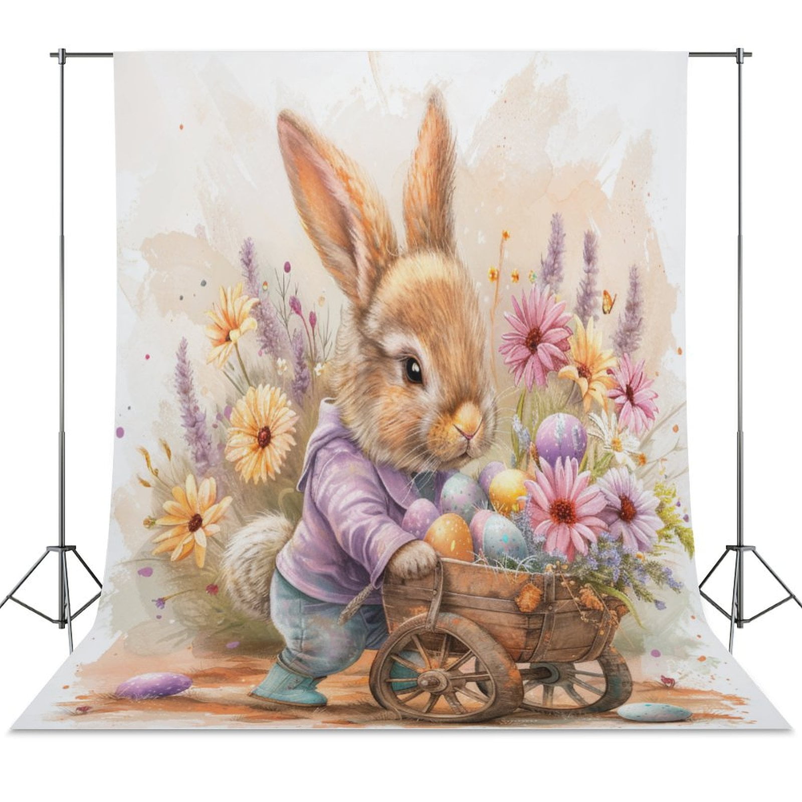 Easter Bunnies Rabbits Backdrop Background for Photography Photo Booth ...