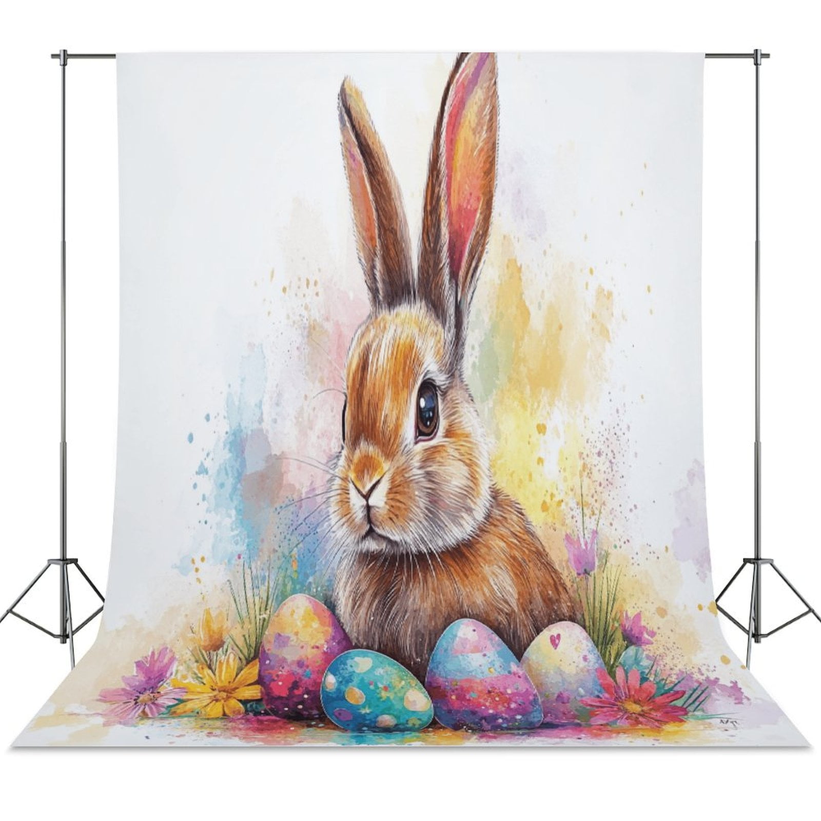 Easter Bunnies Rabbits Backdrop Background for Photography Photo Booth ...